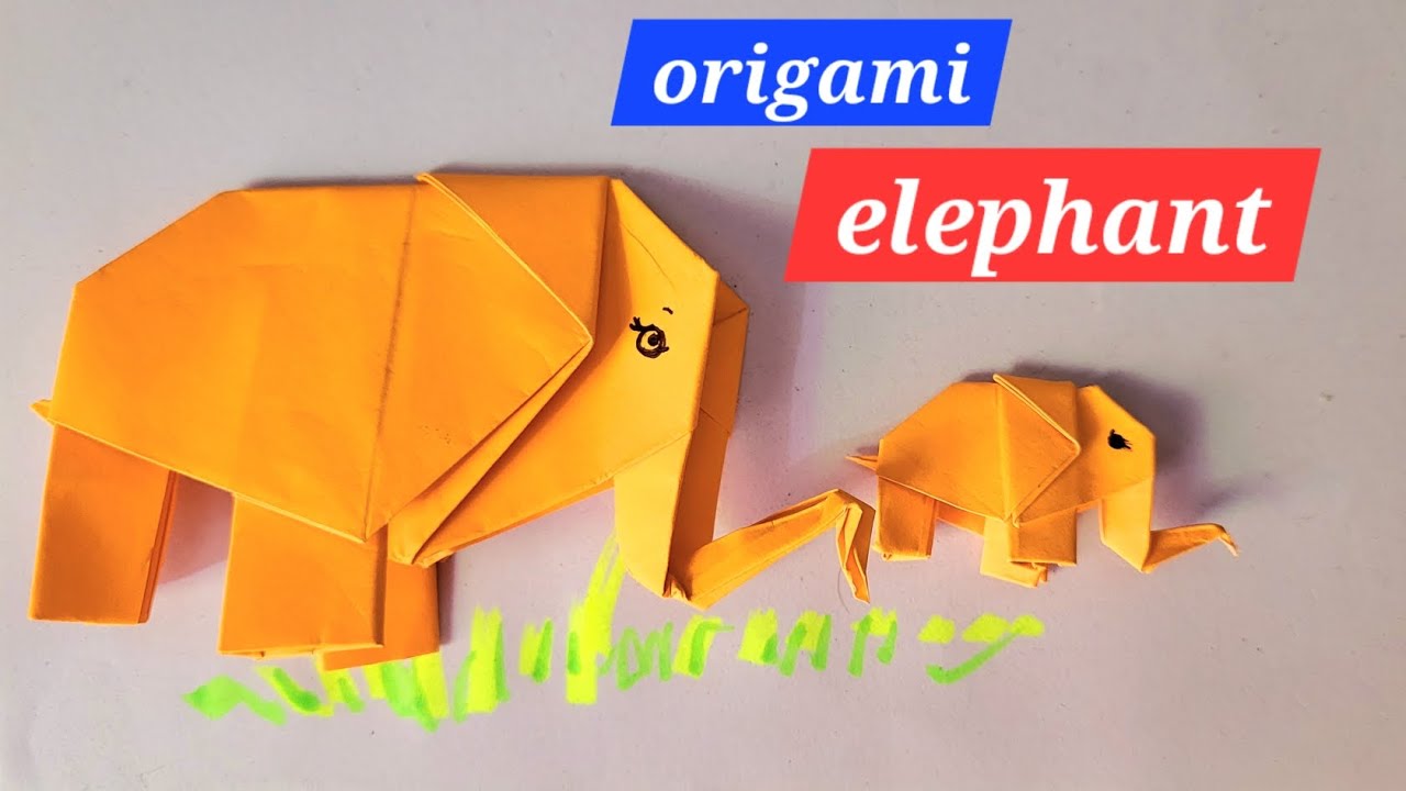 how to make a paper elephant.easy paper origami. - YouTube