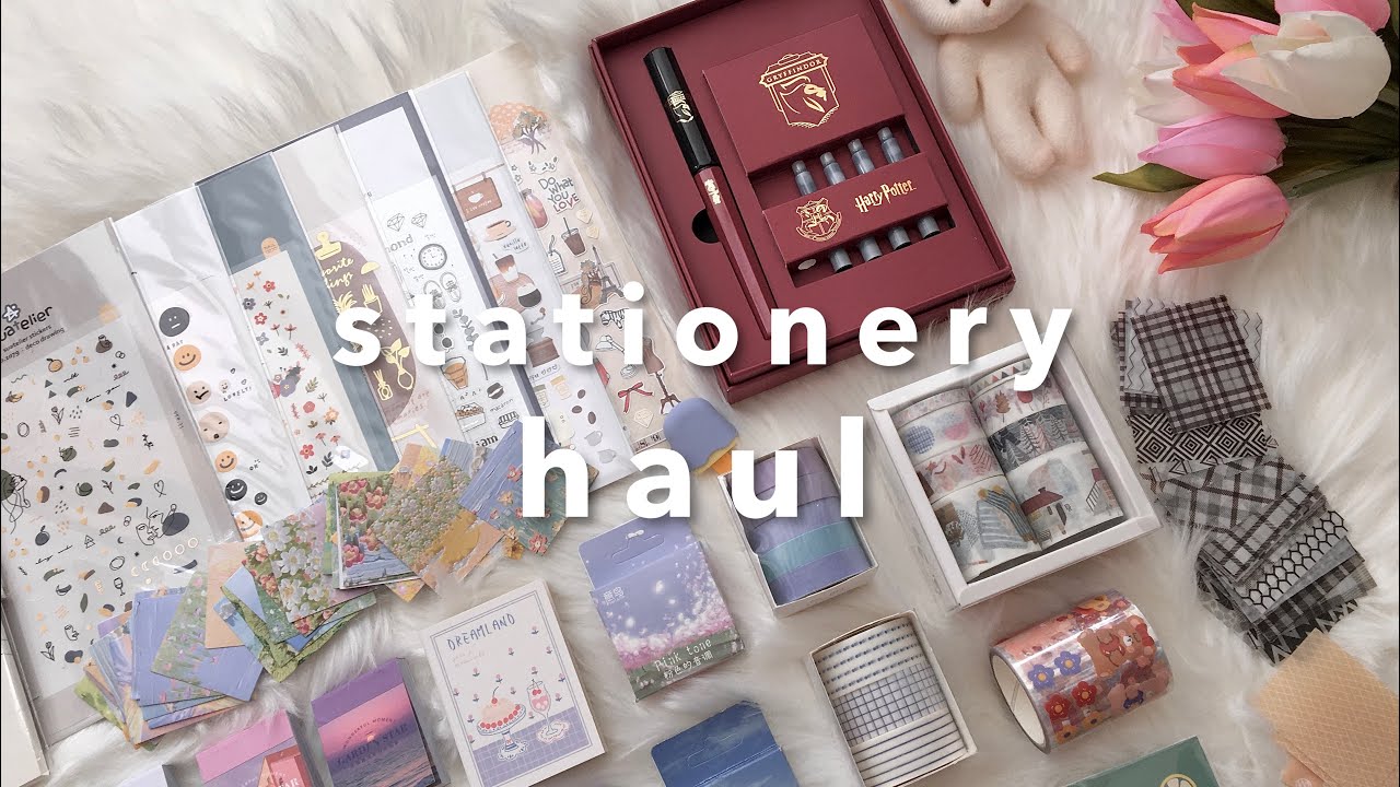 huge stationery haul ft. stationery pal // ASMR stationery haul - YouTube