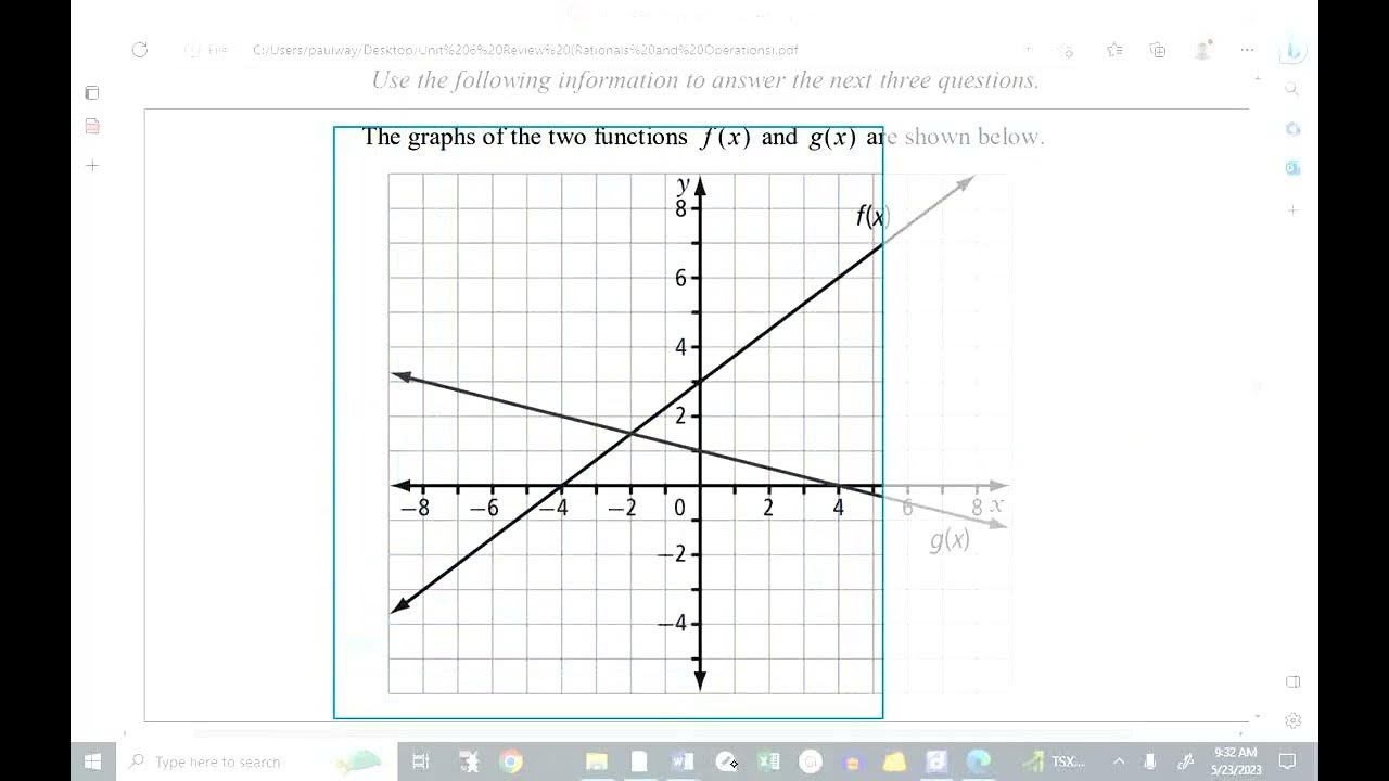 Unit 6 (Rational Functions & Equations and Function Operations & Compositions) Review Questions ...