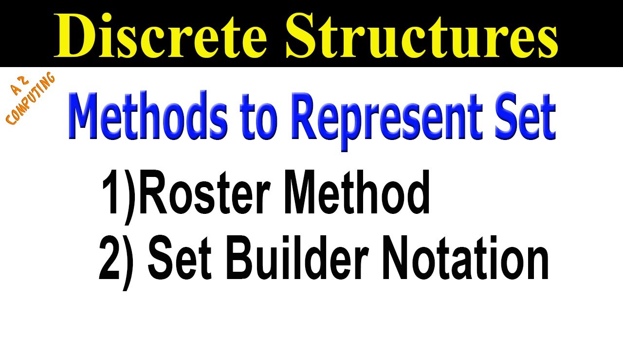 Introduction To Sets For Roster Method Set Builder Form YouTube Introduction To Sets For Roster Method Set Builder Form YouTube