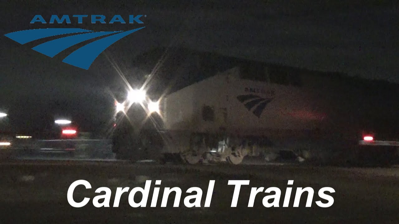 Two Amtrak Cardinal Trains in Indianapolis - Week of 2/21/2021 - YouTube