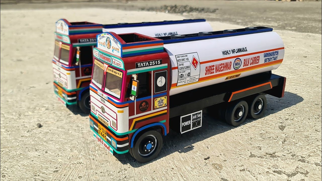 Tata Truck Miniature Making Tata 2518 Tanker Truck Miniature Model ...