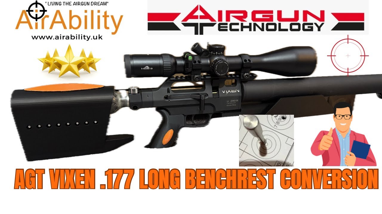 103. AGT Vixen Air Rifle - World Rules BENCHREST CONVERSION. How I did it with 3d printed parts ...