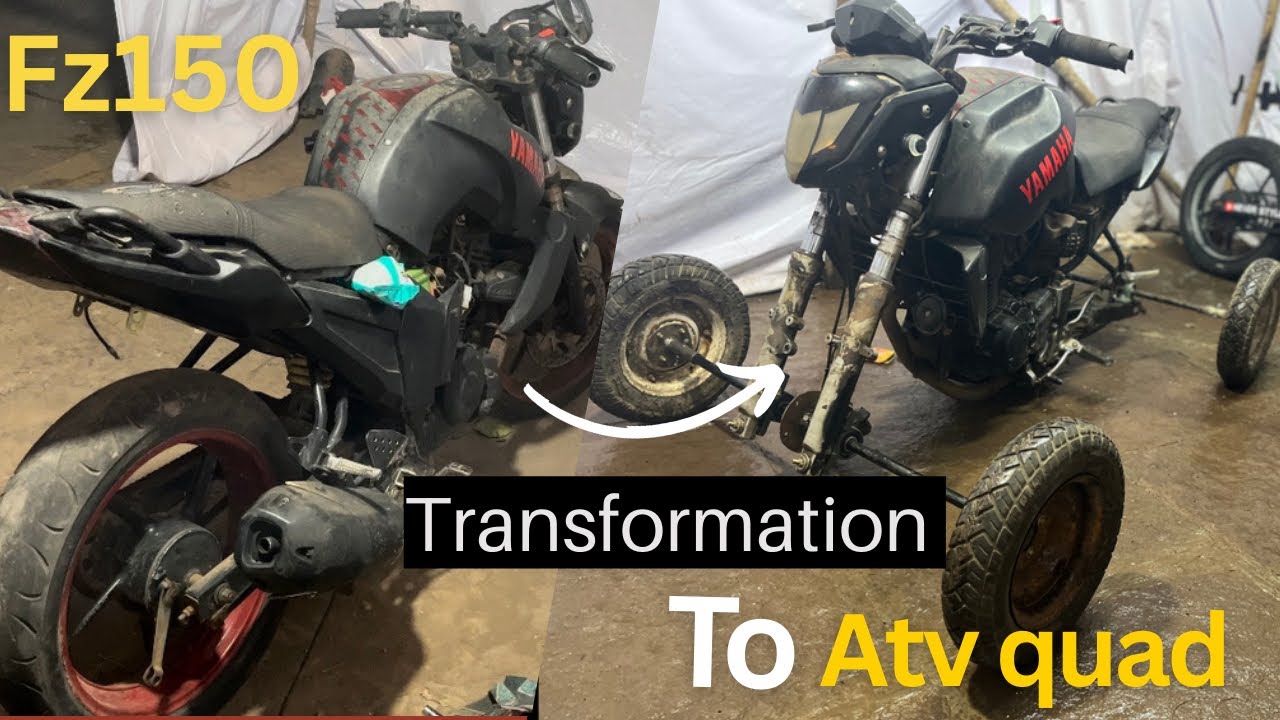 Yamaha FZ Conversion ATV Quad Bike Full Time-lapse || how to make atv ...