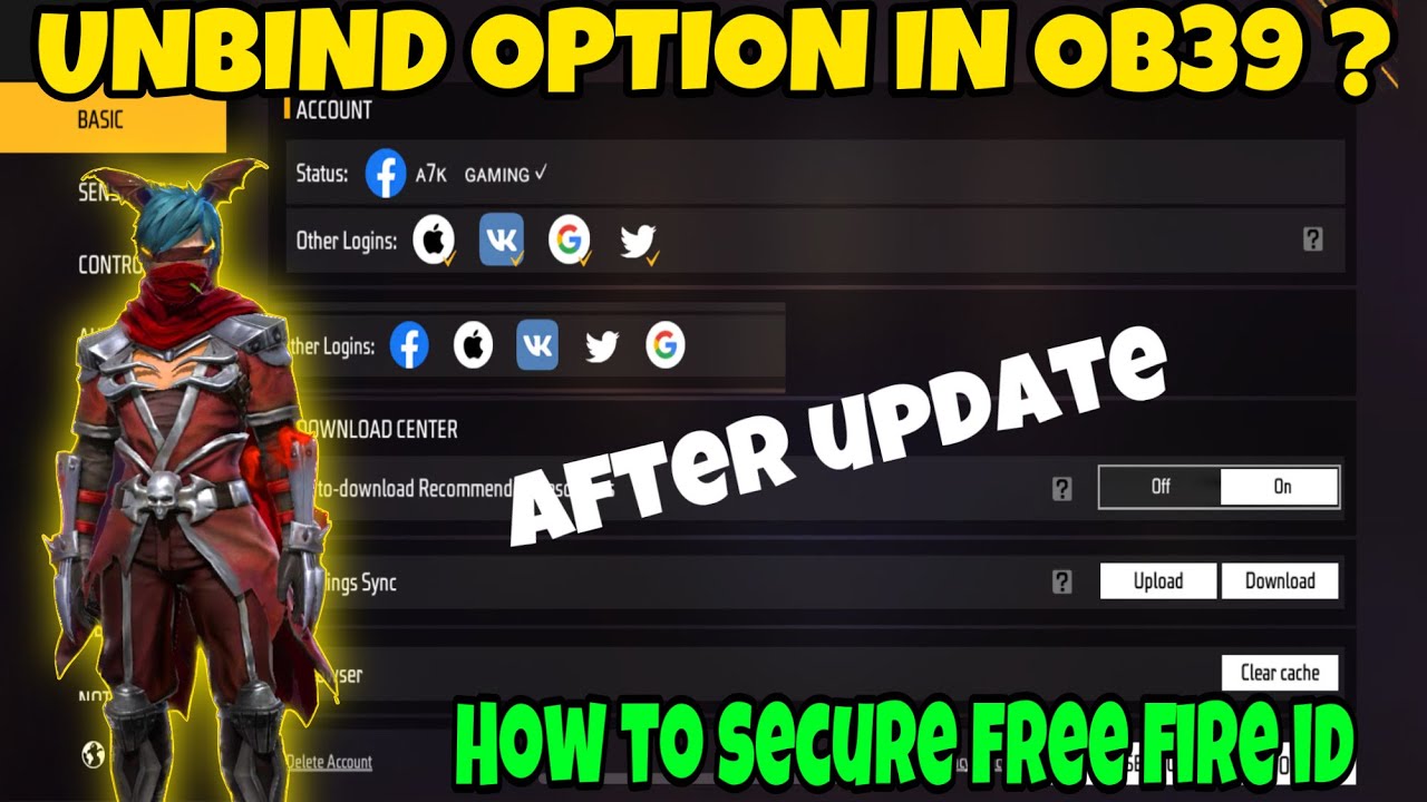 Free fire id unbind after ob40 update? how to unbind free fire id ...