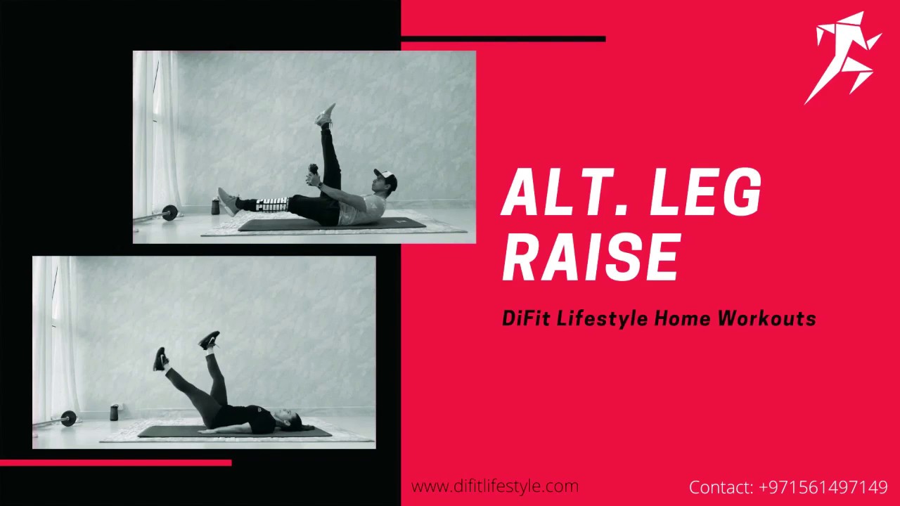 Alternate Leg Figure 8 Abs | DiFit Lifestyle Home Workouts - YouTube