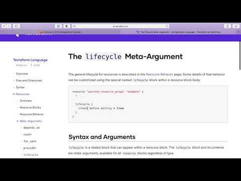 The Terraform Lifecycle Meta-Argument - YouTube