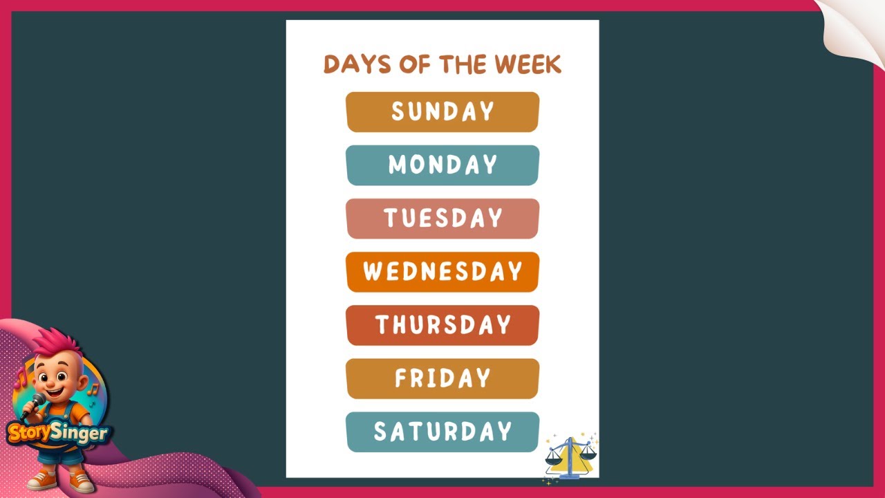 The Weekday Rhyme Time🗓️👶🧒👧🌈 | 🎶📖 StorySinger Nursery Rhymes & Cartoon ...