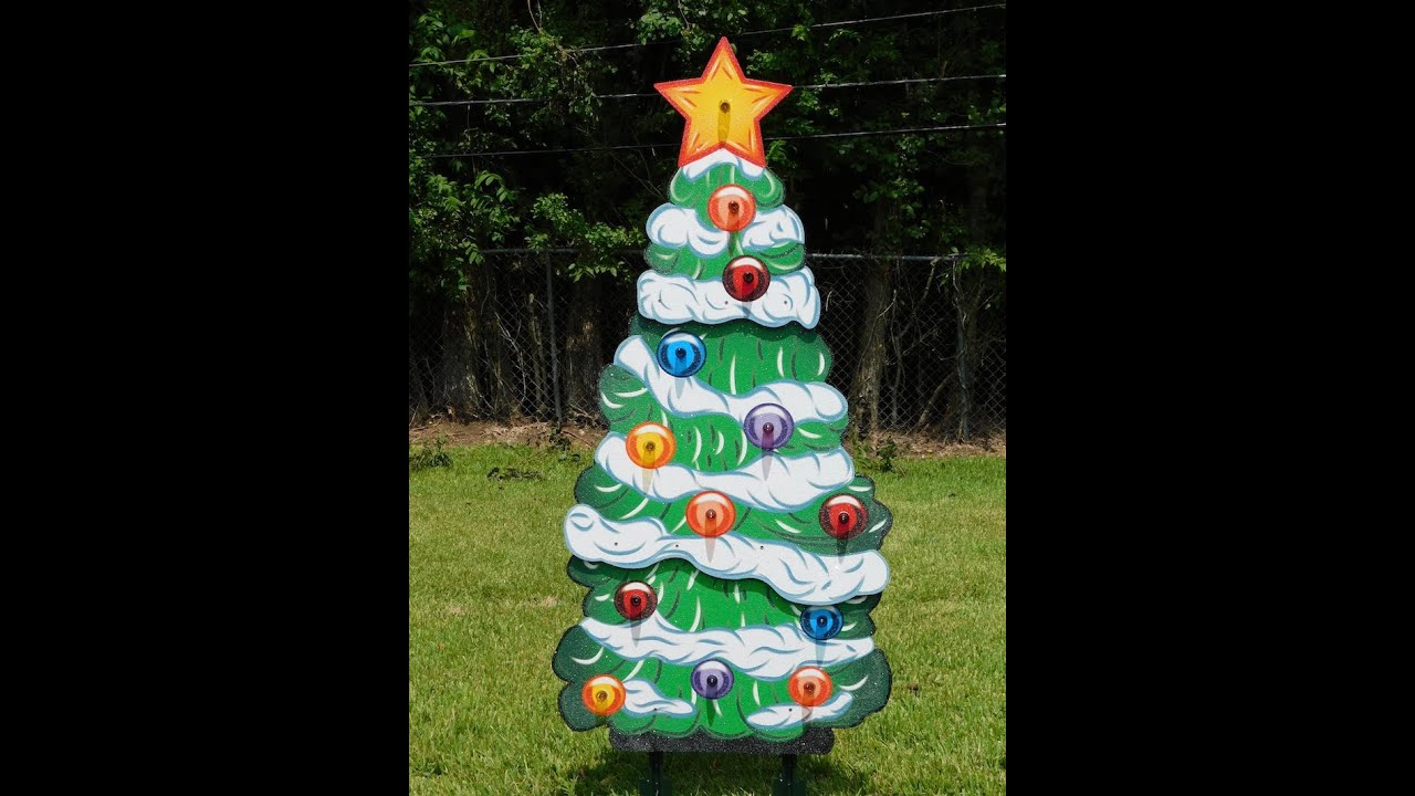 Christmas Yard Art Christmas Layered Tree Assembly - YouTube