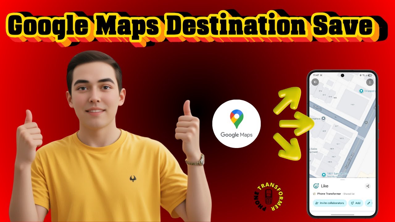 How To Save A Destination In Google Maps | Never Lose A Place Again ...