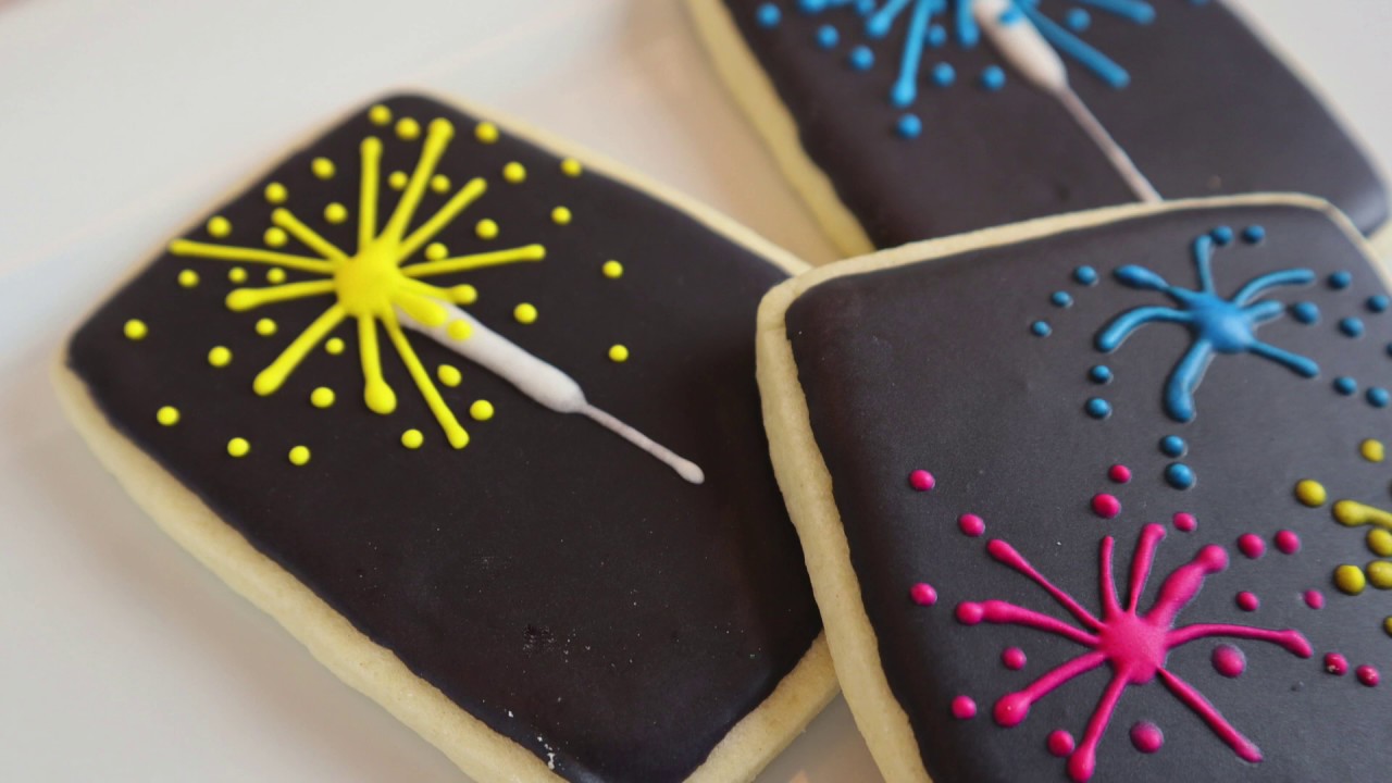 HOW TO MAKE A FIREWORKS COOKIE | SPARKLER COOKIE - YouTube
