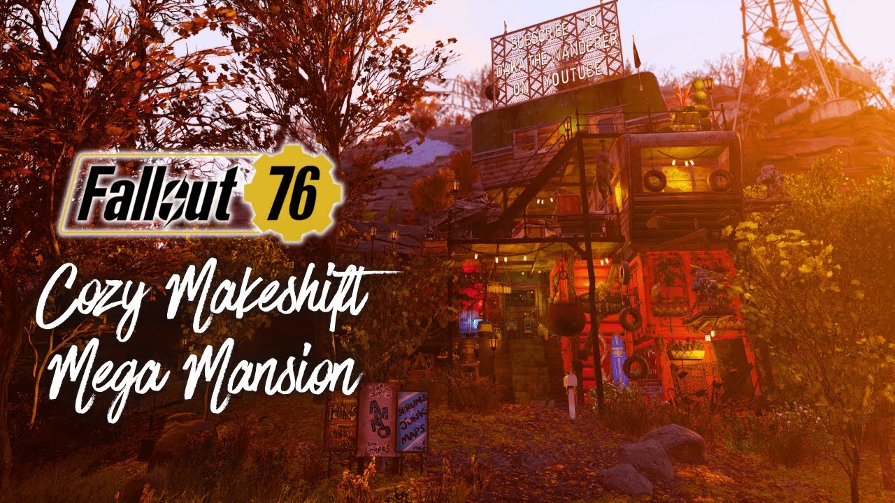 FALLOUT 76 | Cozy Makeshift Mega Mansion | CAMP BUILD - YouTube