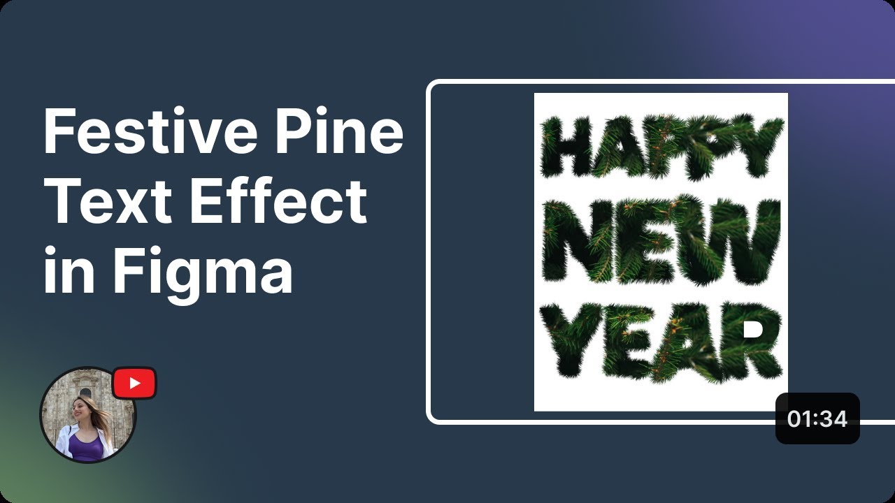 Create a Festive Pine Text Effect in Figma 🌲 | Easy Christmas Tutorial ...