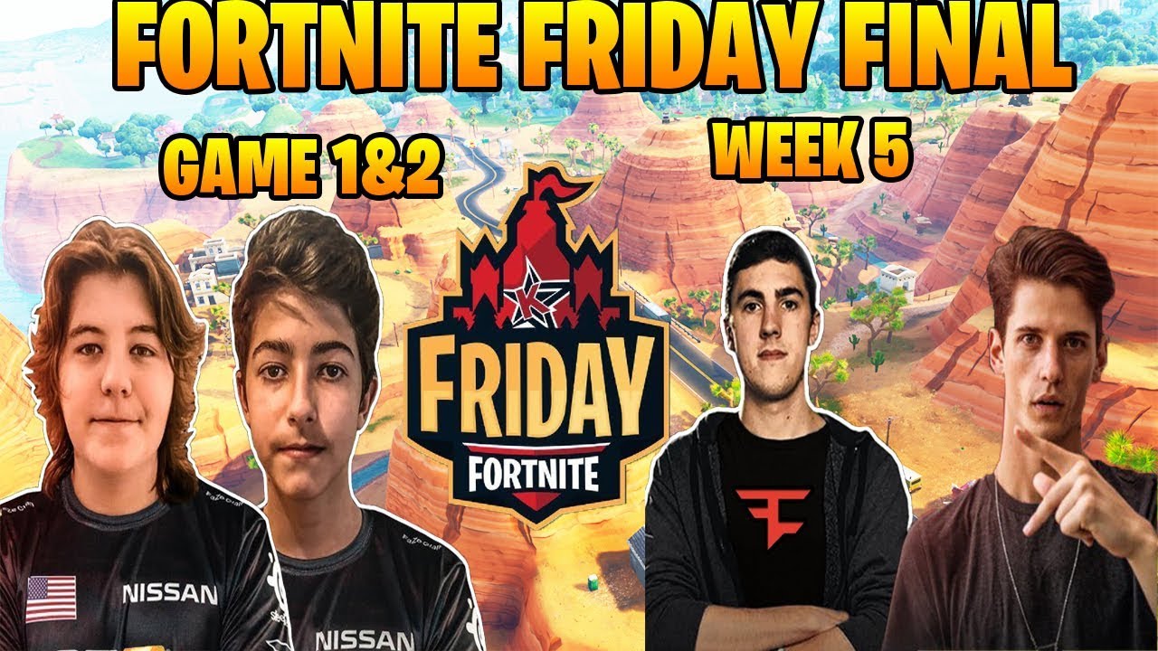 Fortnite Friday Grand Finals Game 1&2( Faze Dubs & Faze Megga VS Nate ...
