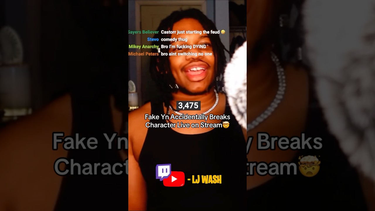 Fake Yn Breaks Character Live on Stream #shorts #clips - YouTube