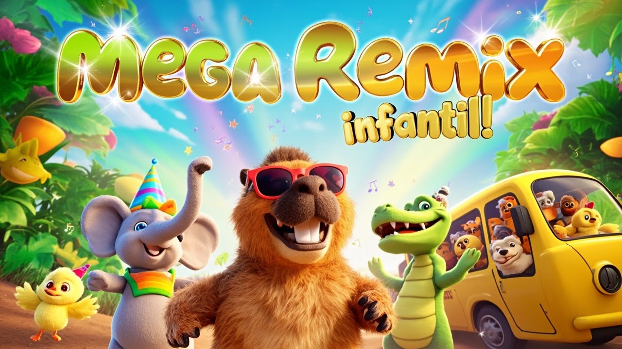 🎶🐘🌈 ¡Mega Remix Infantil - 15 Minutos de Canciones y Diversión! | 15 ...