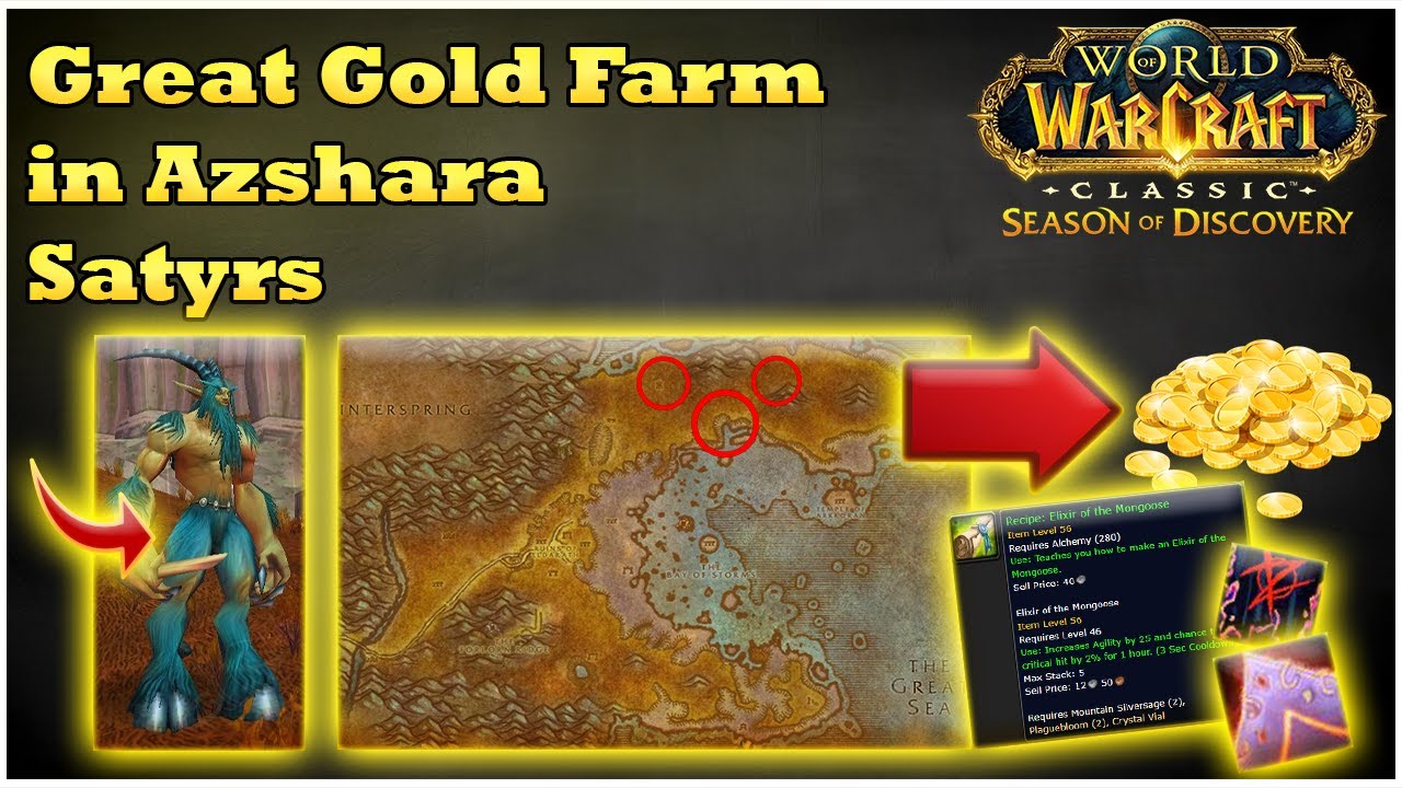 Gold Felcloth and Runecloth Farm in Azshara [WoW SoD & WoW Classic] - YouTube