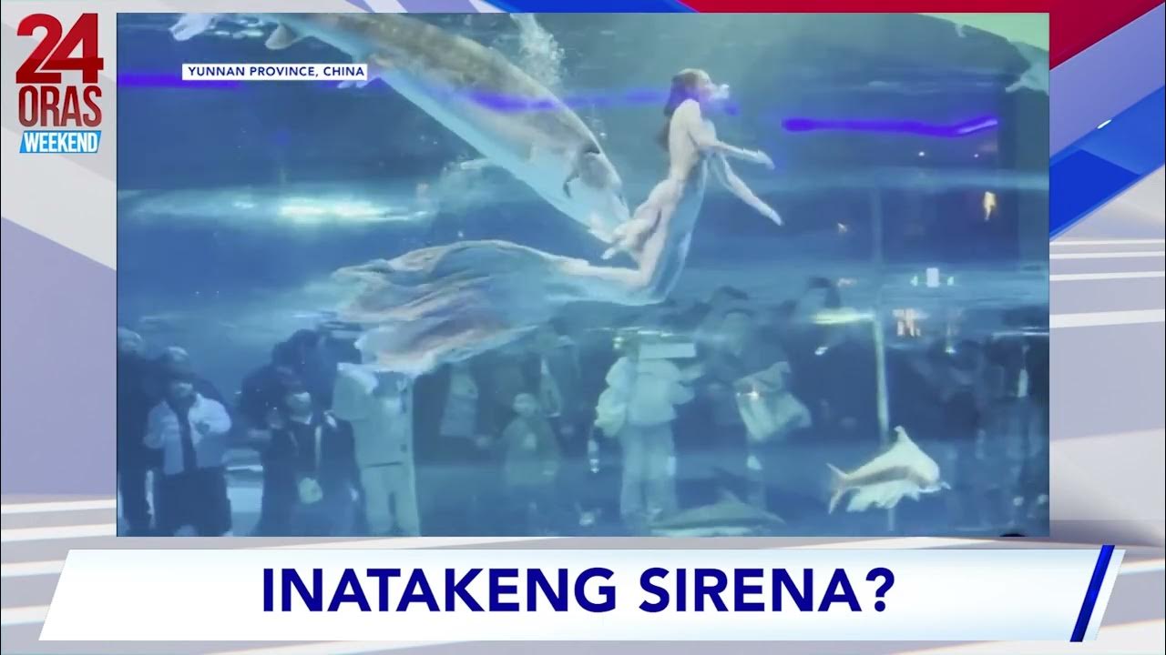 Underwater performer, sinakmal sa ulo ng malaking isda sa gitna ng... #shorts | 24 Oras Weekend ...