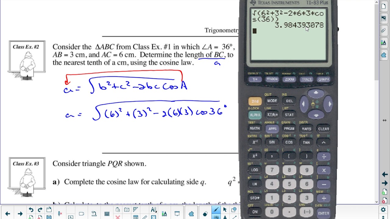Trigonometry: The Cosine Law - YouTube