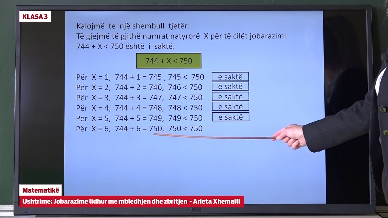 e Mesimi Klasa 3 - 3008 Matematikë - Ushtrime - Jobarazime lidhur me ...