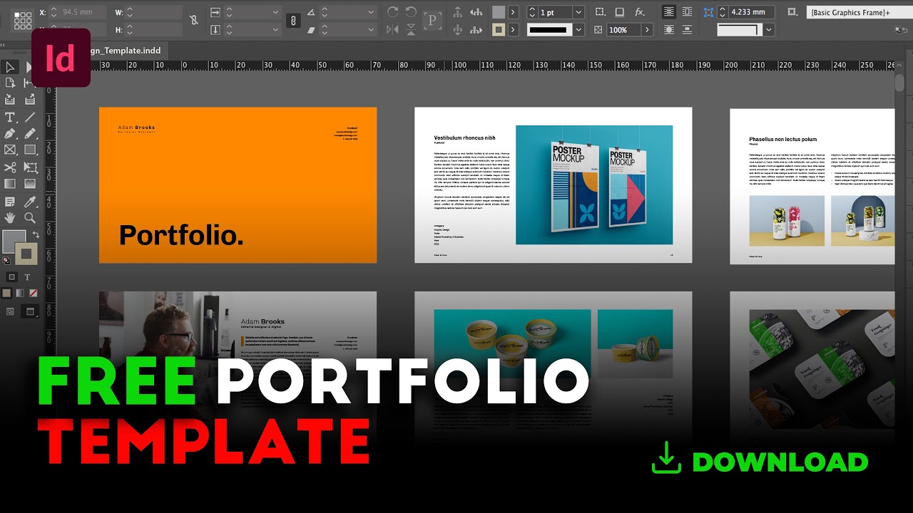 Free Portfolio Template for Designers - YouTube