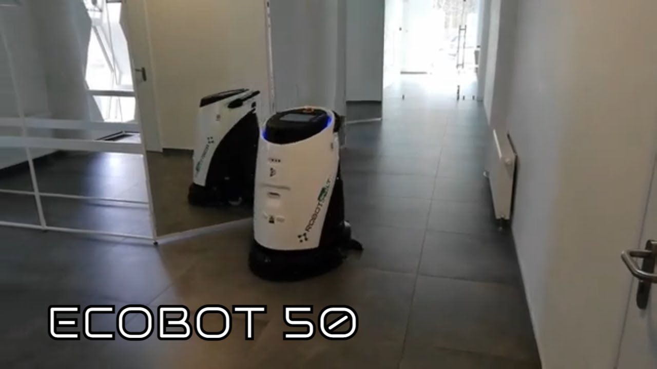 ECOBOT 50 plovimo robotas koridoriuje - YouTube