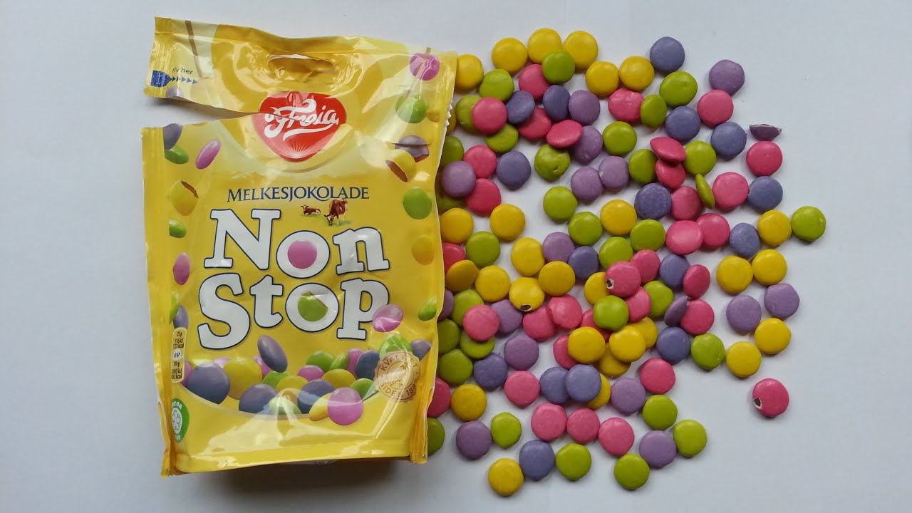 Freia Non Stop Milk Chocolate In A Crispy Sugar Shell - YouTube