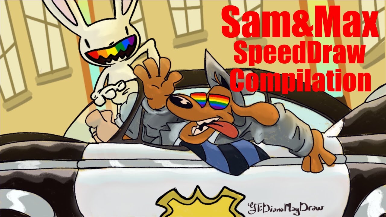 Sam&Max FanArt SpeedPaint Compilation - YouTube