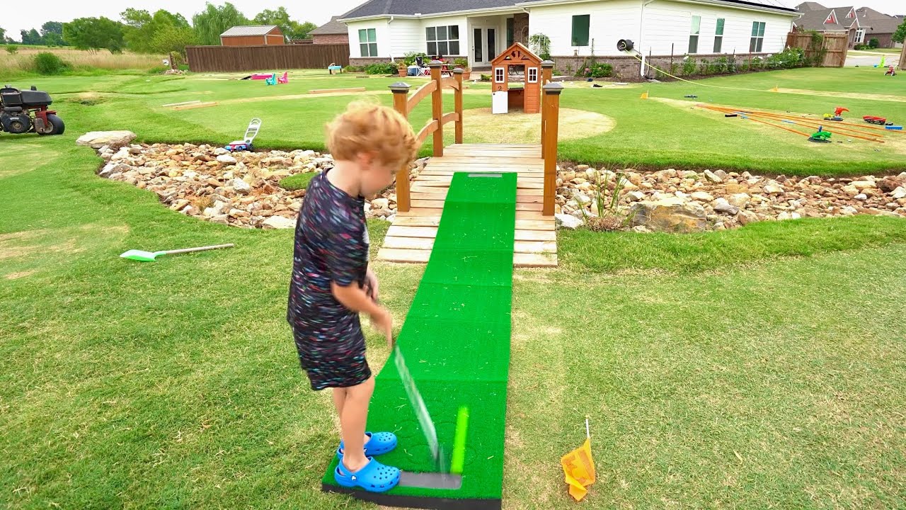 Back Yard Mini Golf - My Favorite Project Each Year Hands Down - YouTube