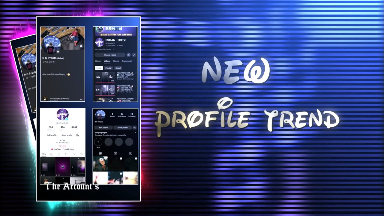- NEW PROFILE TREND 😩 || MAKE IT NEW TREND ⚜️ || XML CREATED BY @ESHAN ...