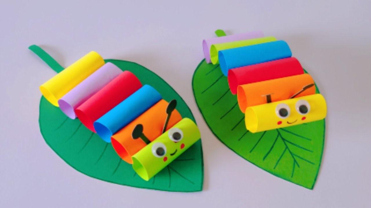 How To Make Moving Caterpillar | Easy Paper Craft #craftideas - YouTube