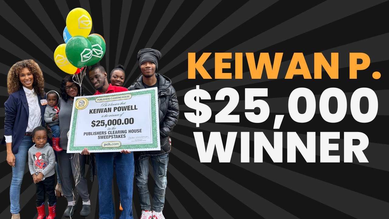 PCH Winner: Keiwan P. of GA Won $25,000! - YouTube
