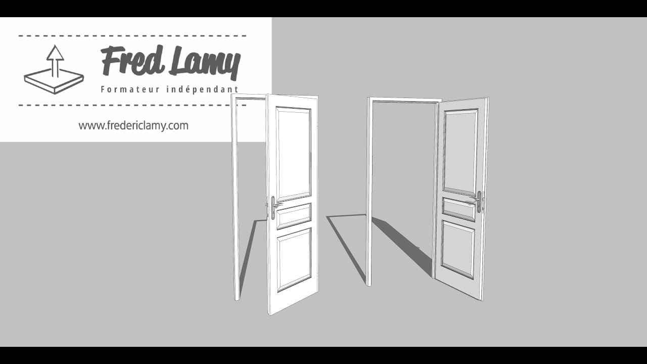 Porte sur mesure 3d warehouse sketchup - YouTube