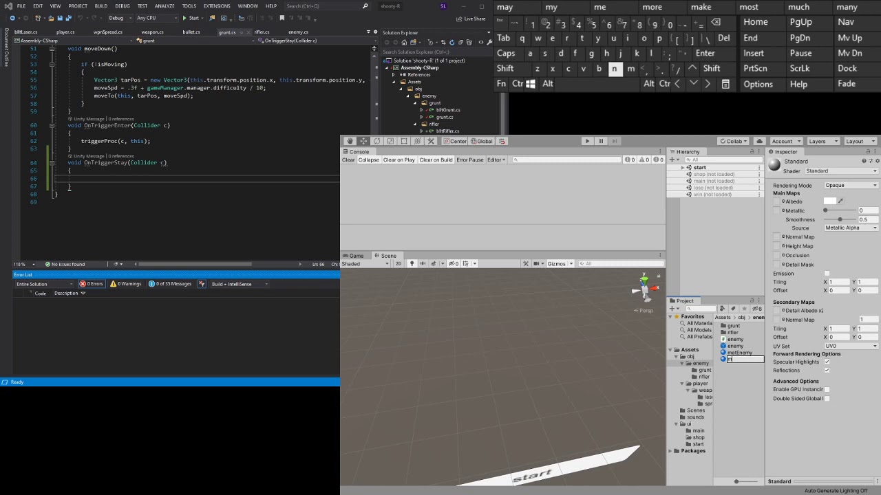 making a game part 30 hit color - YouTube