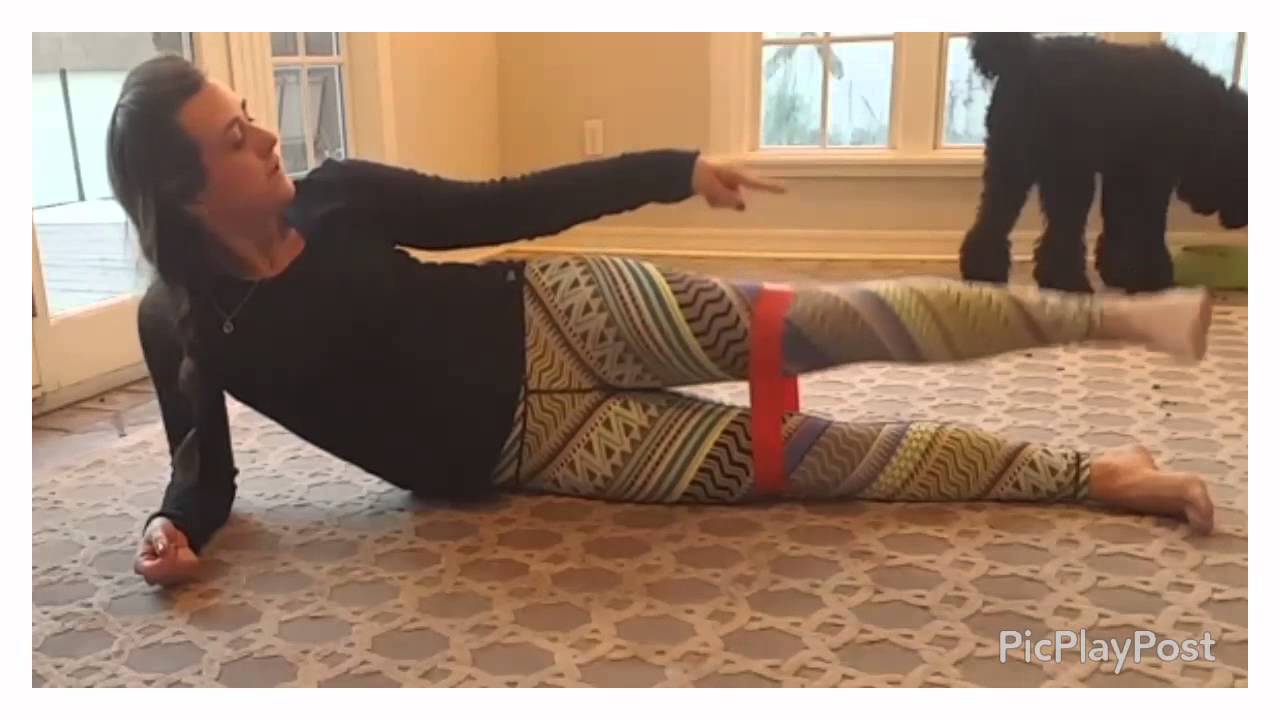 Banded Side Lying Leg Raises - YouTube