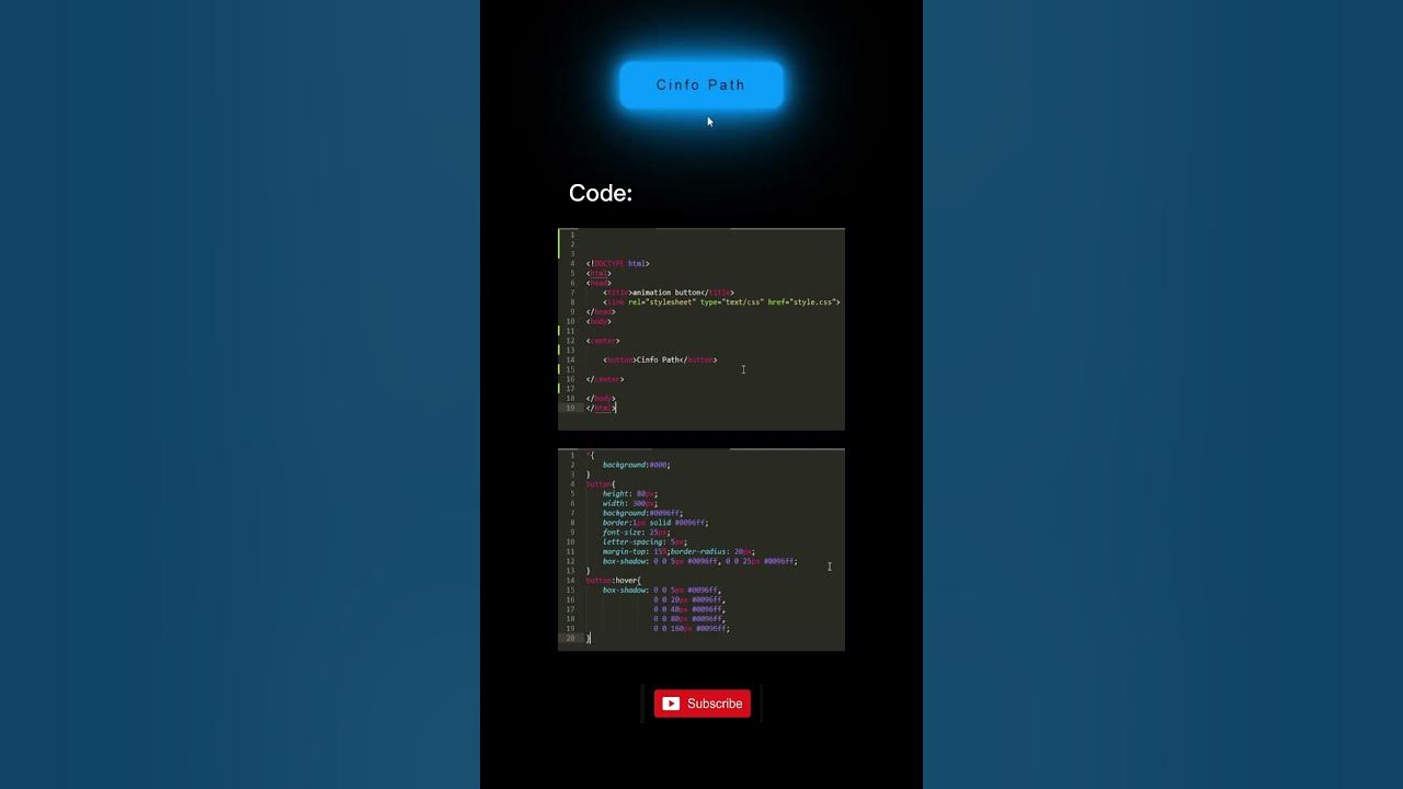 Create Animation Hover Button Using Html Css Cinfo Path Youtube