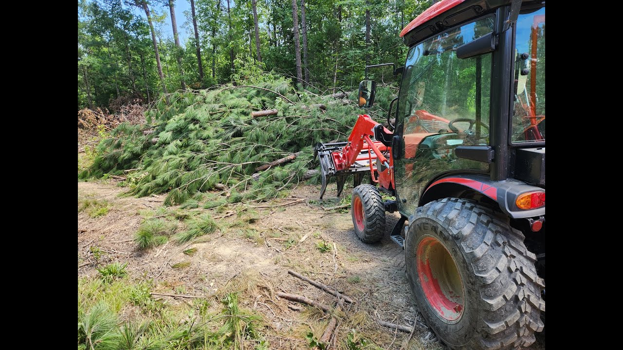 Loader Safety and Pine Log Removal - YouTube