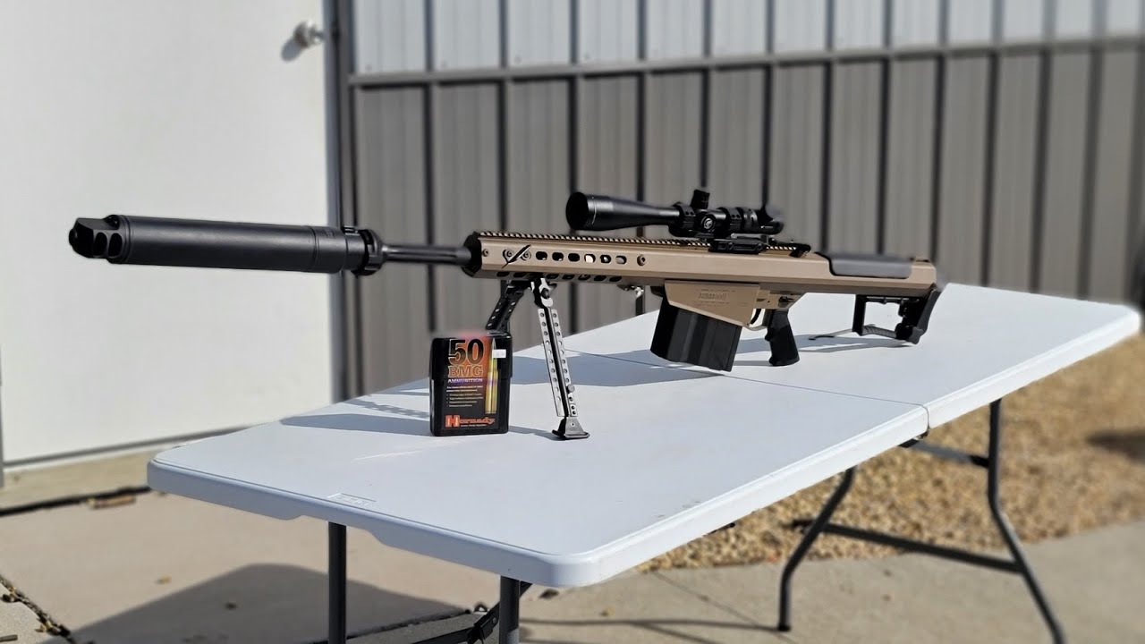 Barrett M107 Suppressed 30mm Midwest Industries QD mount Test - YouTube