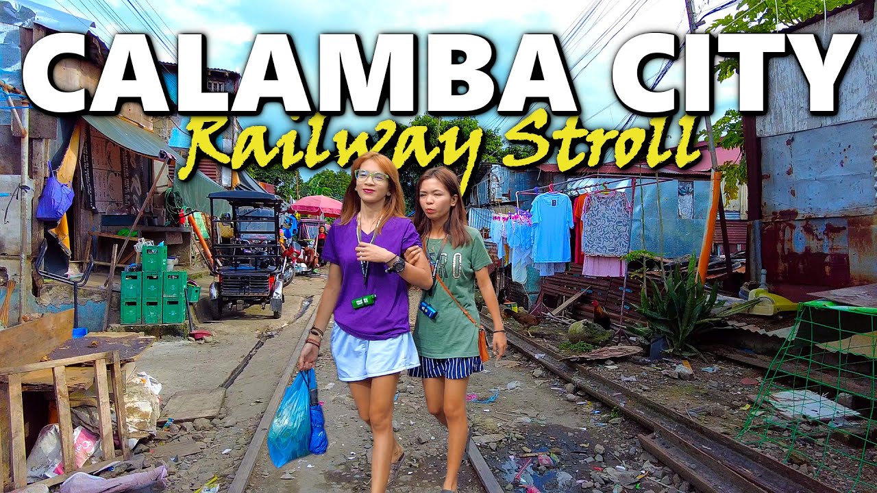 Walking the Philippine National Railway Track in Calamba City [4K ...