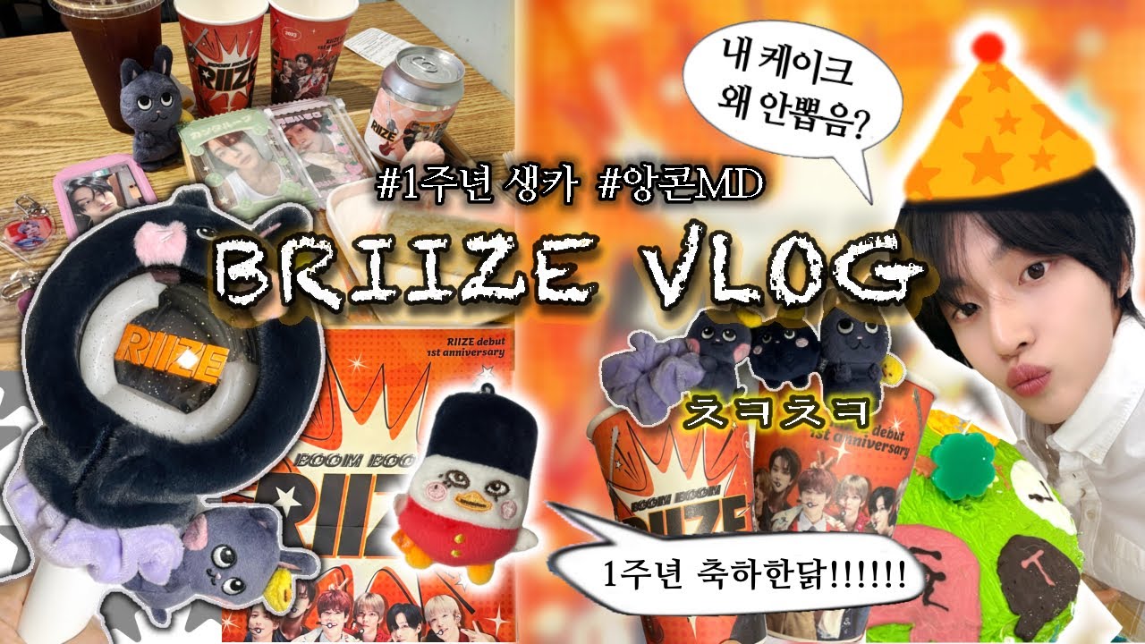 브리즈 브이로그 얘들아 1년동안 수고했고 체조에서 보자 라이즈 1주년 생카 앙콘md 테무깡 비공굿•포장 브리즈로그•덕질 브이로그•briize Vlog