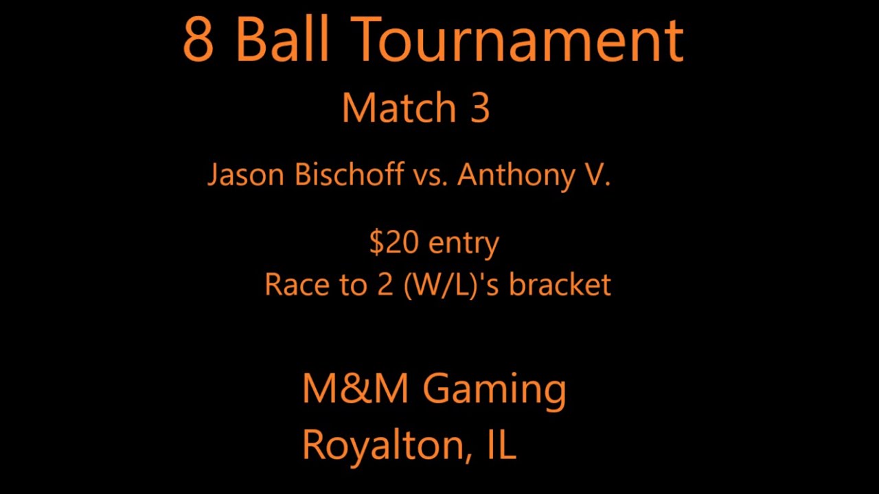 110825 8 Ball Tournament Match 3 Jason vs Anthony - YouTube