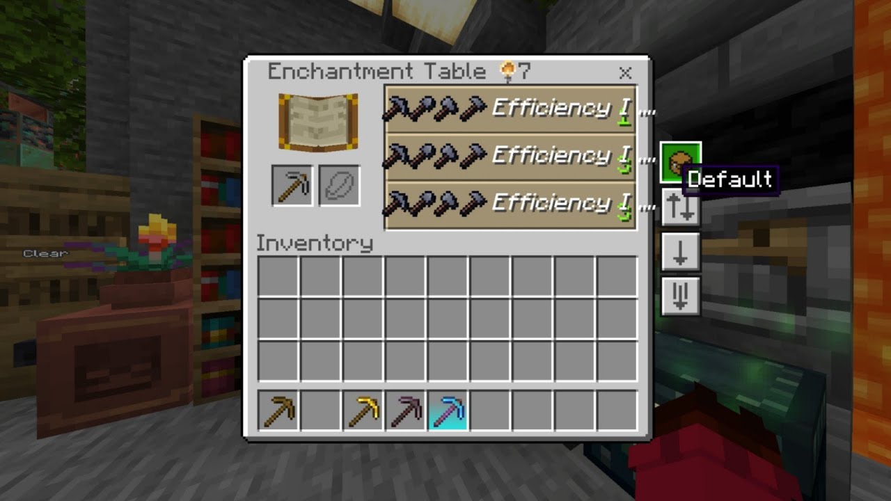Enchantment table showing English text new texture pack download link ...