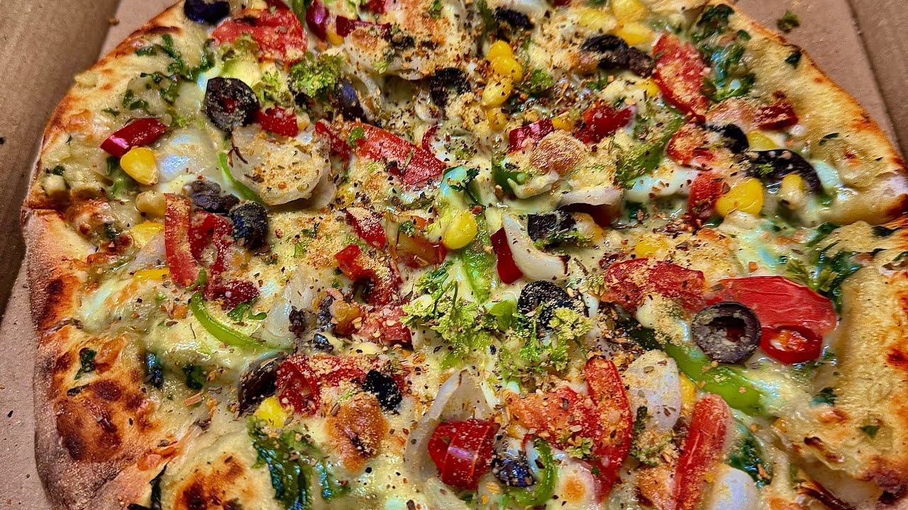 How make veggies loaded pizza or veg extra loaded pizza like dominoes # ...