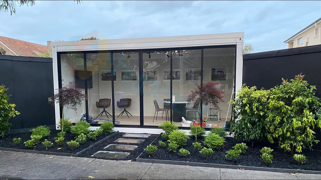 Stunning Portable Sales Office / Display Suite with Full-Width Sliding ...