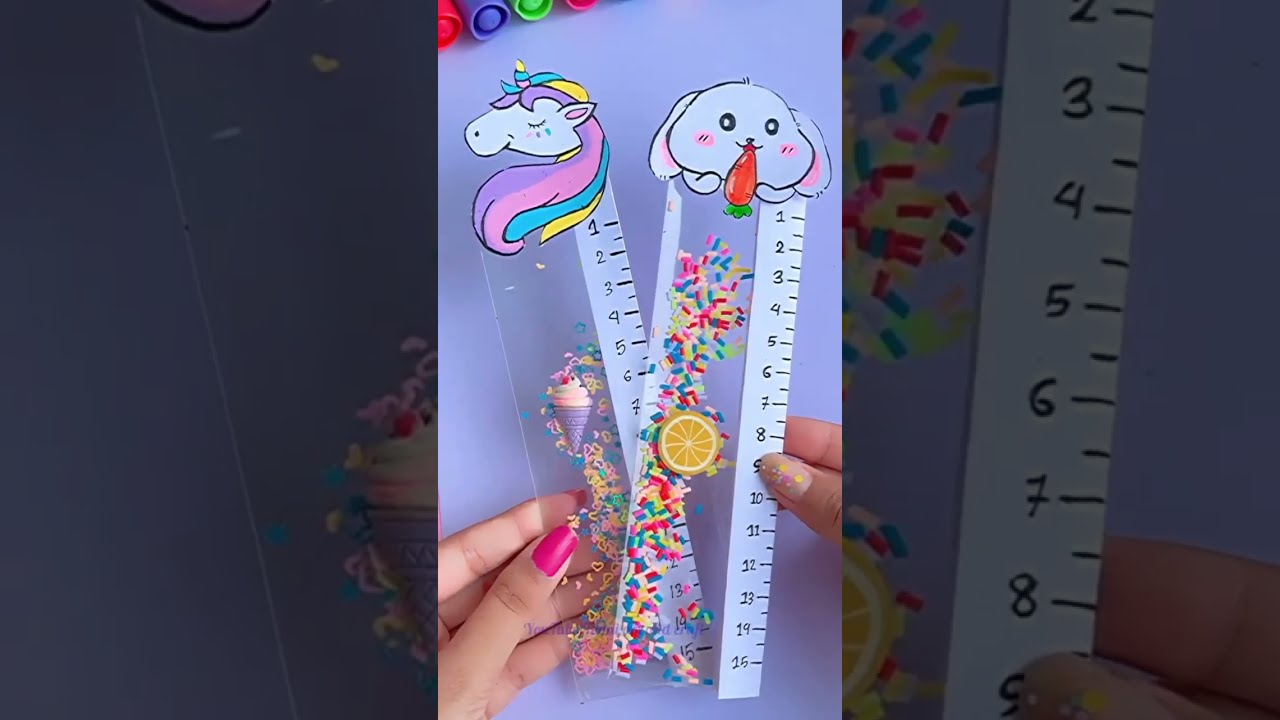 DIY paper Ruler 📏 handmade paper Ruler #shorts #tonniartandcraft # ...