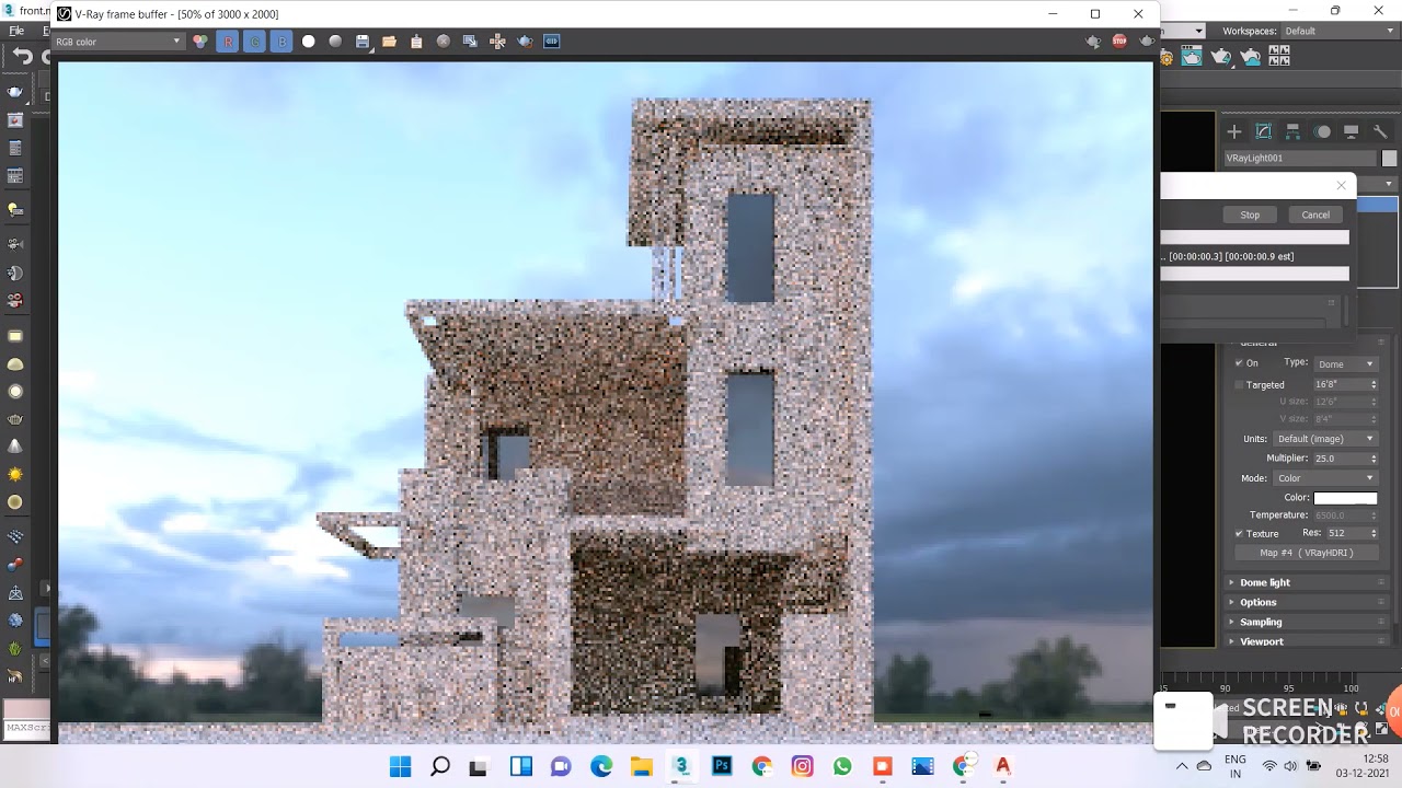 V-ray 3Ds Max 2018 Exterior raw Render Easy setting - YouTube