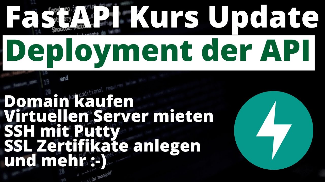 Udemy Kurs Update - FastAPI - Deployment der API - YouTube