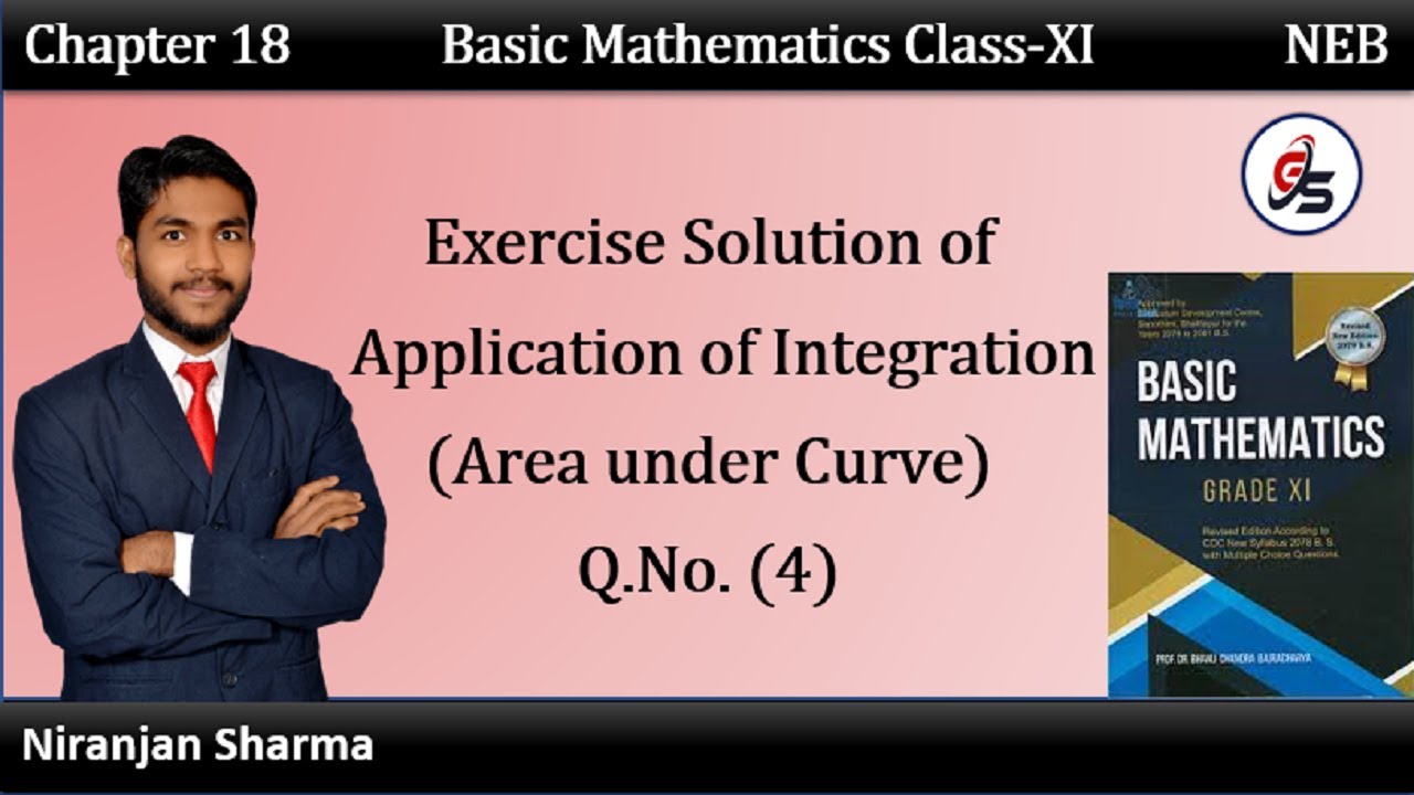 Exercise Solution of Application of Integration Q. No-4 | Class 11 |NEB ...