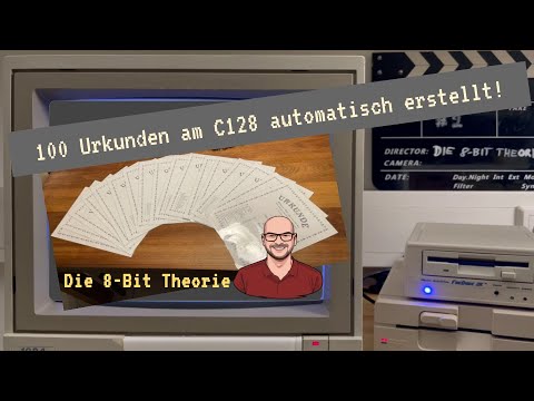 Automatisierung in 8-Bit: Der C128 haut 100 Urkunden raus - YouTube