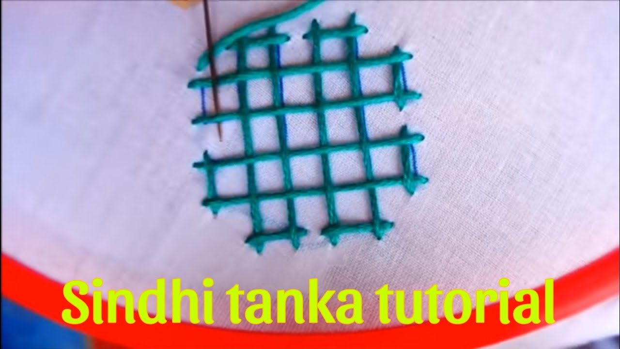 Basic Stitches Sindhi tanka or Kutch work Design Kashmire tanka banani ...